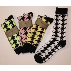 Classic Houndstooth Cotton Socks Men's